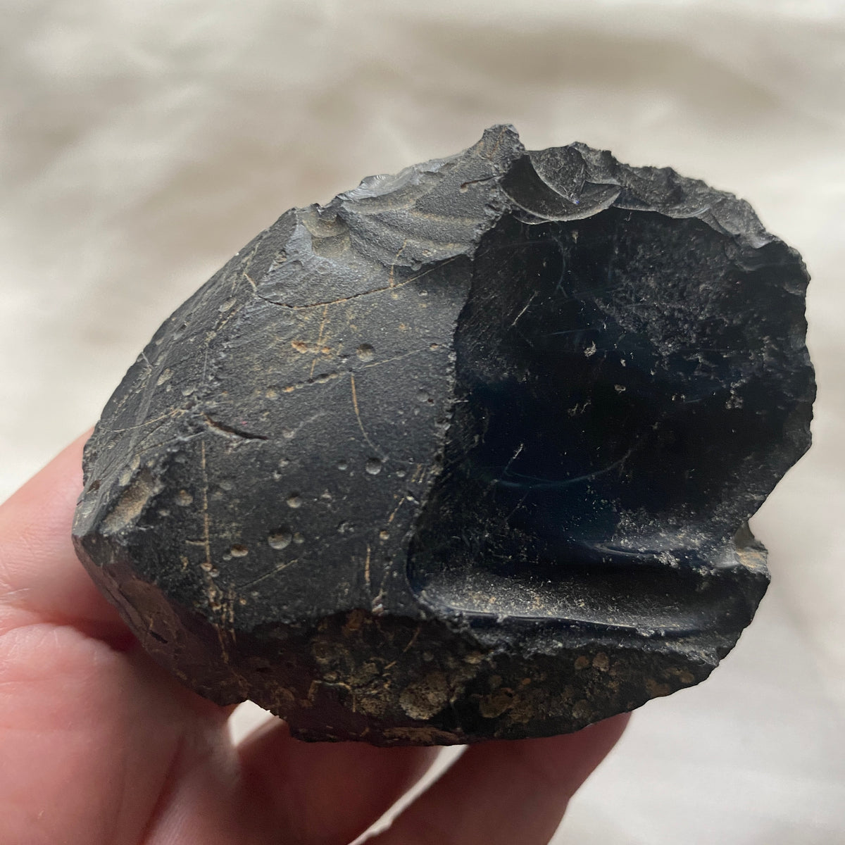 Spiderweb Obsidian natural glass – Song of Stones