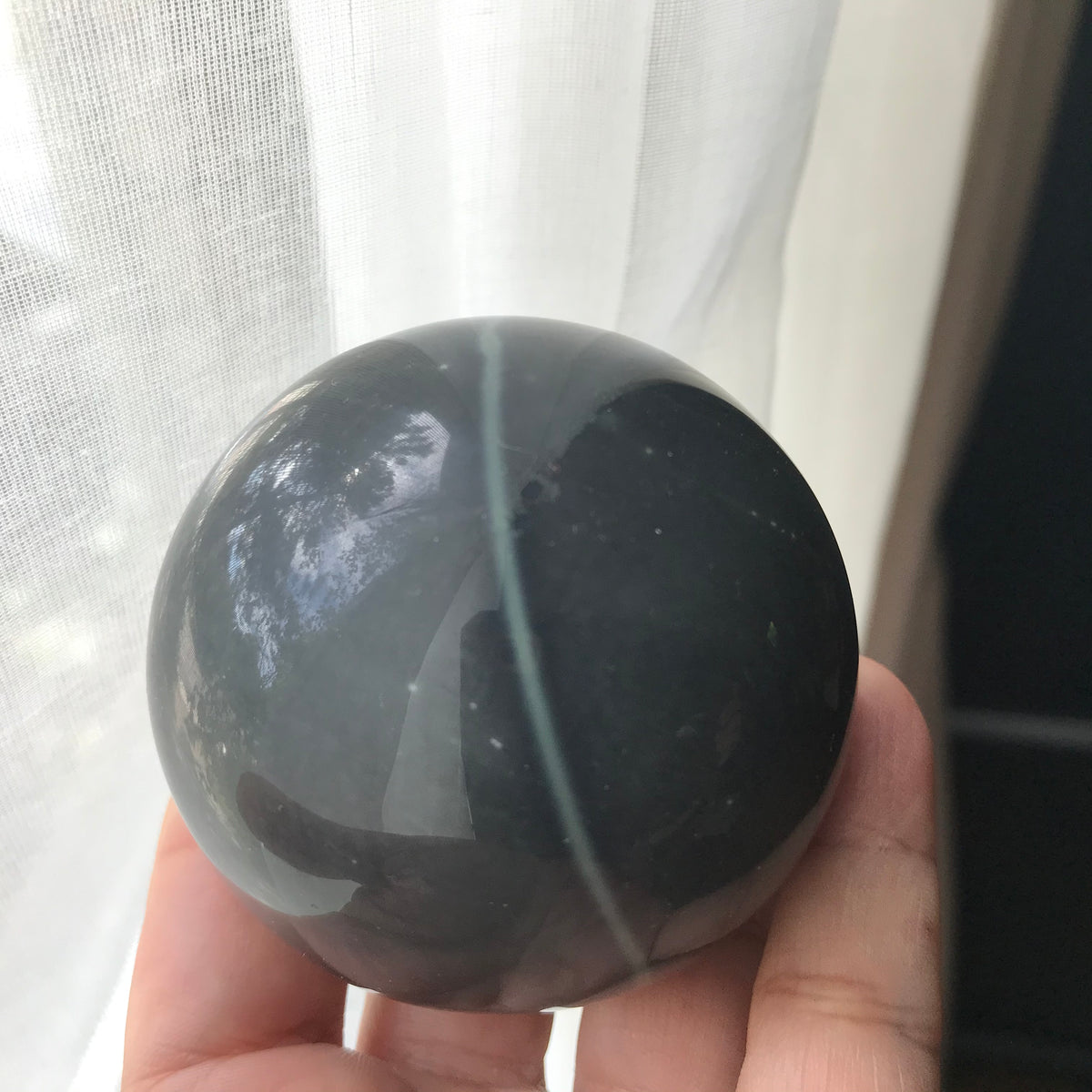 Blue Spiderweb Obsidian Sphere natural glass – Song of Stones