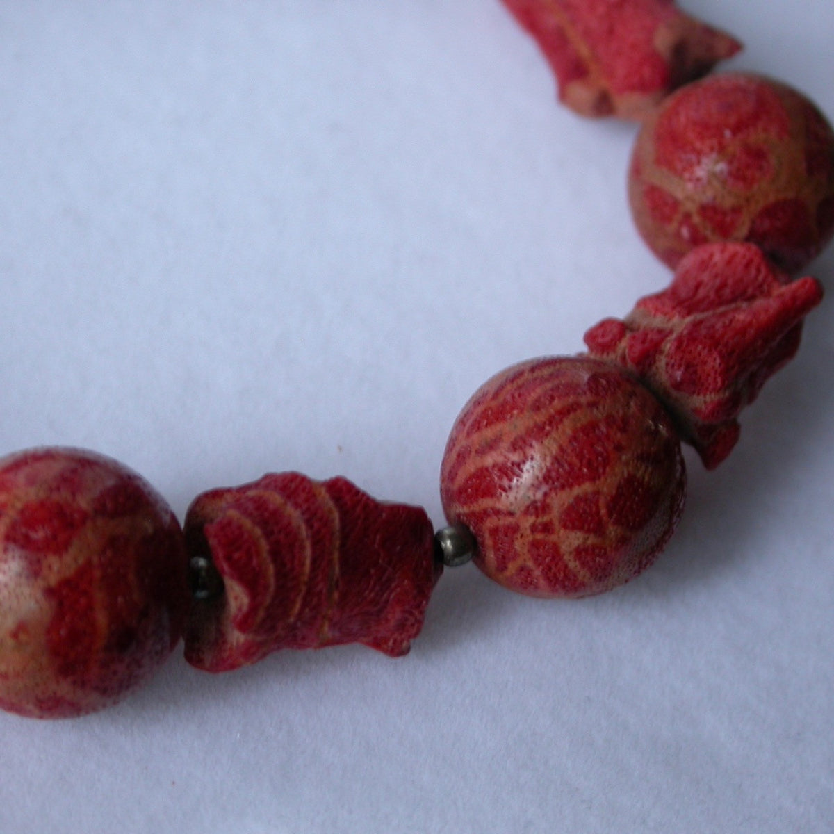 Natural Red Coral Necklace – Song of Stones
